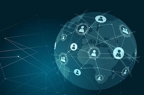 Premium Photo Global Communication And Social Network Concept With