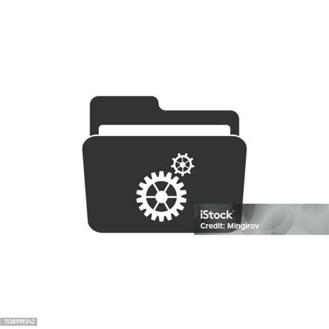 기어 아이콘이 고립 된 설정 폴더 평면 디자인입니다 벡터 일러스트 검색에 대한 스톡 벡터 아트 및 기타 이미지 검색 그래픽