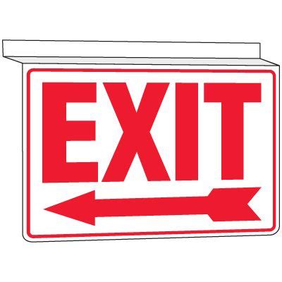 Drop Ceiling Exit Sign Exit Sign Com Emedco