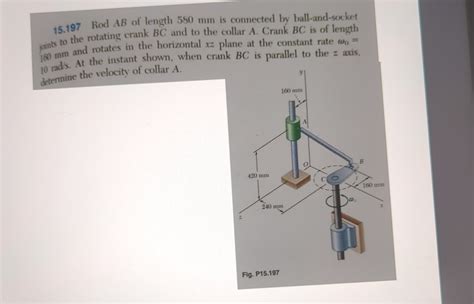 Solved 15197 ﻿rodab Of Length 580mm ﻿is Connected By
