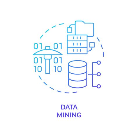 Data Mining Blue Gradient Concept Icon Business Intelligence Technique Abstract Idea Thin Line