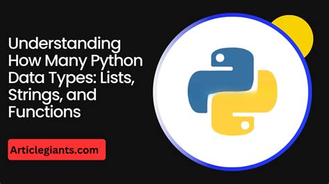 Understanding How Many Python Data Types Lists Strings And Functions