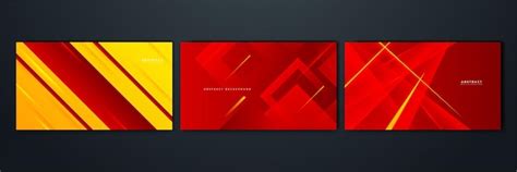 추상 빨간색과 노란색 배경 웹 배경 배너 브로셔 웹사이트 전단지 방문 페이지 프레젠테이션 인증서 및 웹 세미나에 포스터 템플릿 디자인 프리미엄 벡터