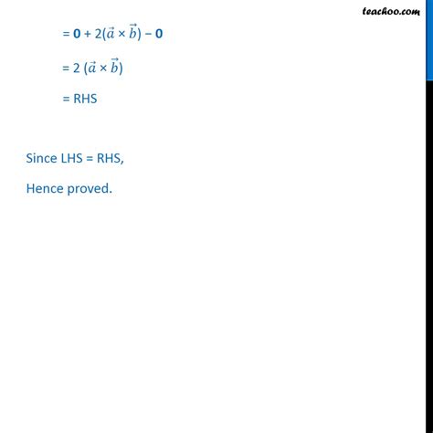 Ex Show That A B X A B A X B Vector Product