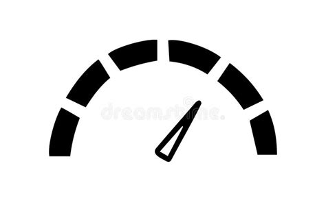 Hand Drawn Doodle Speedometer Tachometer Icon Speed Indicator Sign Stock Vector Illustration