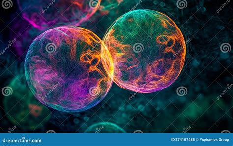Abstract Microorganisms Background Under Microscope Motion Moving And