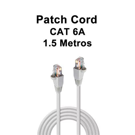Cable De Red Cat 6a 1 5m Patch Cord Cat 6a Mecatechnology