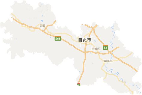 自贡地图全图 自贡市版 自贡市 大山谷图库