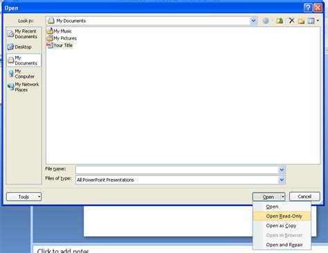 Open A Presentation Presentation Operations Introduction Microsoft Office Powerpoint 2007