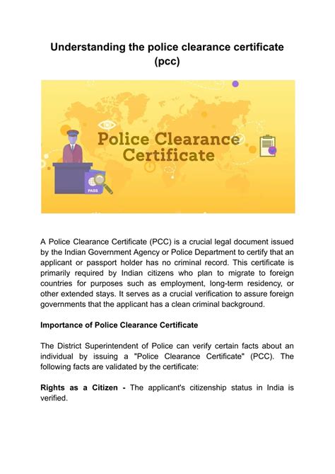 Ppt Understanding The Police Clearance Certificate Pcc Powerpoint