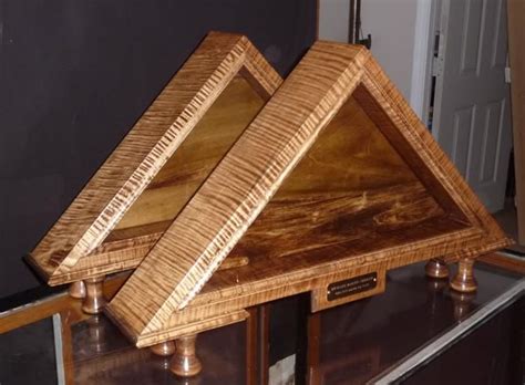 Custom Designed With Premium Figured Hard Woods US Flag Display Cases Boxes Military Medals