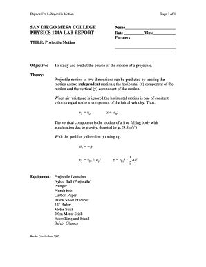 Lab Report Example Physics Forms And Templates Fillable Printable Samples For PDF Word