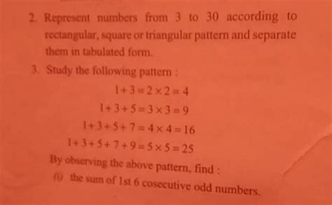 Represent Numbers From 3 To 30 According To Rectangular Square Or Triang