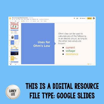 Electricity Google Slides Presentation By Laney Lee TPT
