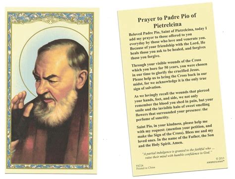 Prayer To Saint Pio Novena Of St Padre Pio Akapv