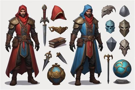 Roleplaying Game Character Illustration Mockup Premium Ai Generated Image