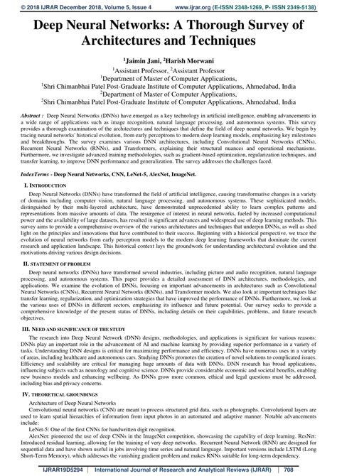 Pdf Deep Neural Networks A Thorough Survey Of Architectures And Techniques