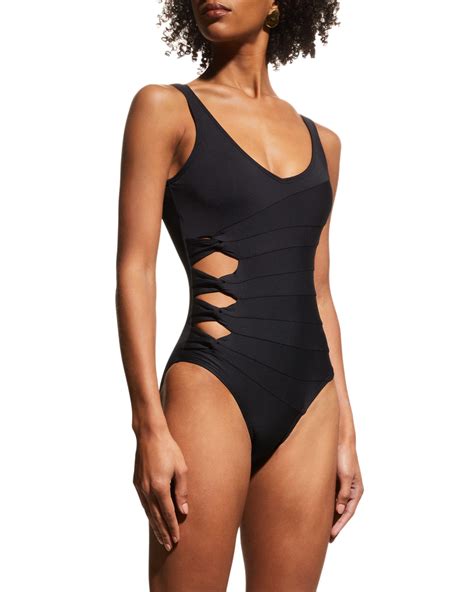 Cutout One Piece Swimsuit Neiman Marcus