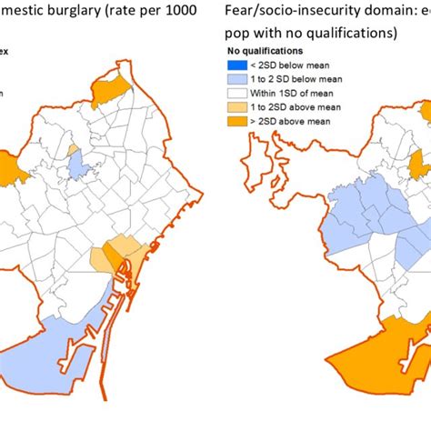 Geographic Distribution Of Crime Fear And Socio ­‐geographic Variables