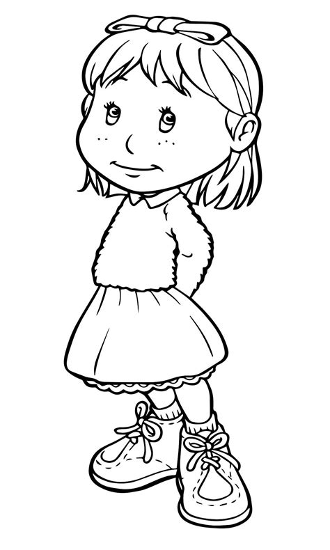 Разукрашка Для Детей Девочка 70 фото