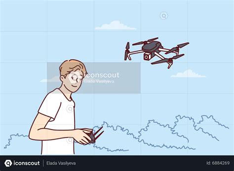 Best Man Controlling Drone Illustration Download In Png And Vector Format