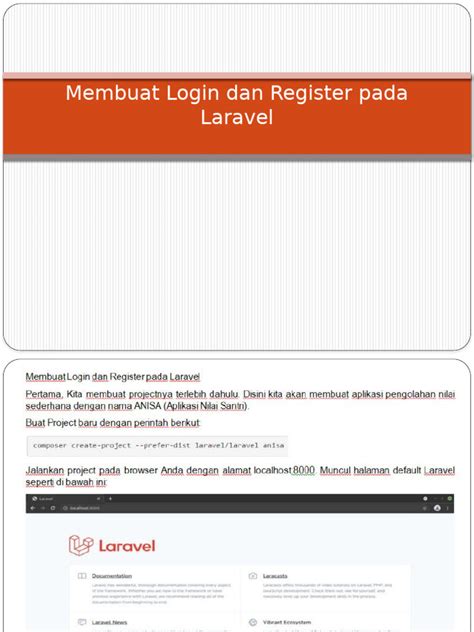 Membuat Login Dan Register Pada Laravel Pdf