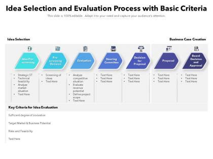 Idea Evaluation Matrix Slide Team