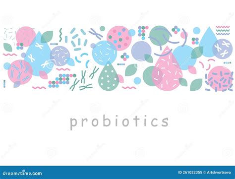 Probiotics Bacteria Vector Design Concept Of Design With Lactobacillus