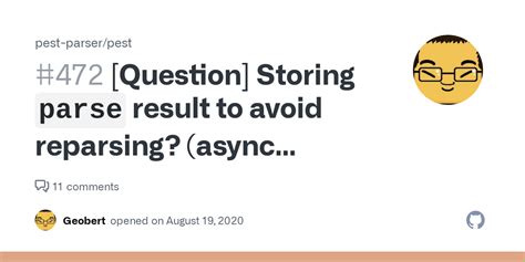 [question] storing `parse` result to avoid reparsing async related