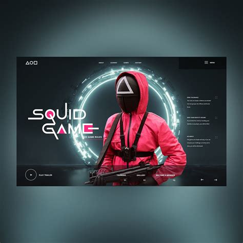 squid games ui design concept duane levi smith page design game ui design concept design