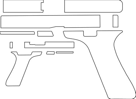 Artstation Glock 17 Gen 5 Hand Gun Design Custom Ai Vector Svg Dxf Png Digital Artworks