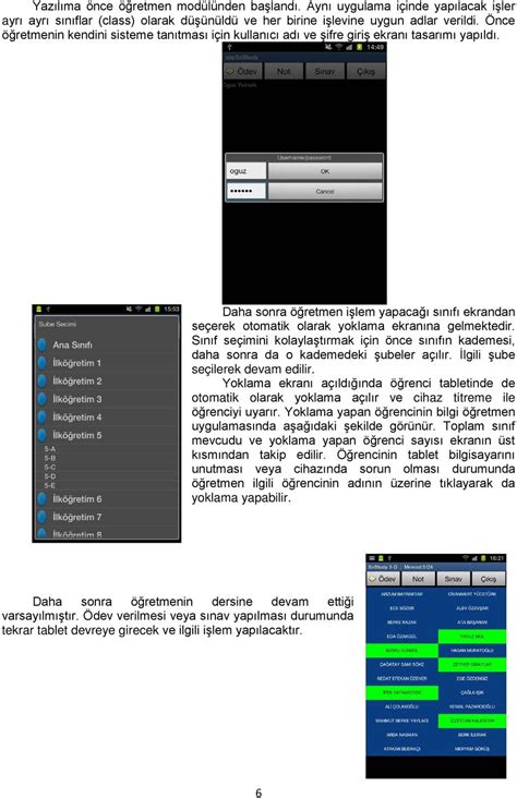 EĞİtİm Kurumlarinda Sinif İÇİ Yoklama Sinav Gİbİ Uygulamalarin Tablet Bİlgİsayar Kullanarak
