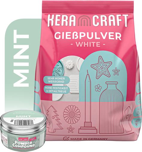 Keracraft Gießpulver Weiß 20kg Reliefgießpulver Weiß Für Kreative Projekte Amazon De Küche