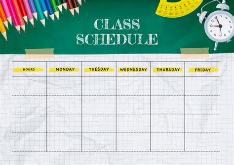 Manage Your Week With A Vibrant Class Schedule Template — Kapwing