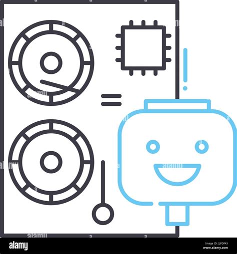 Icône De Ligne Du Kit Robot Symbole De Contour Illustration Vectorielle Signe De Concept