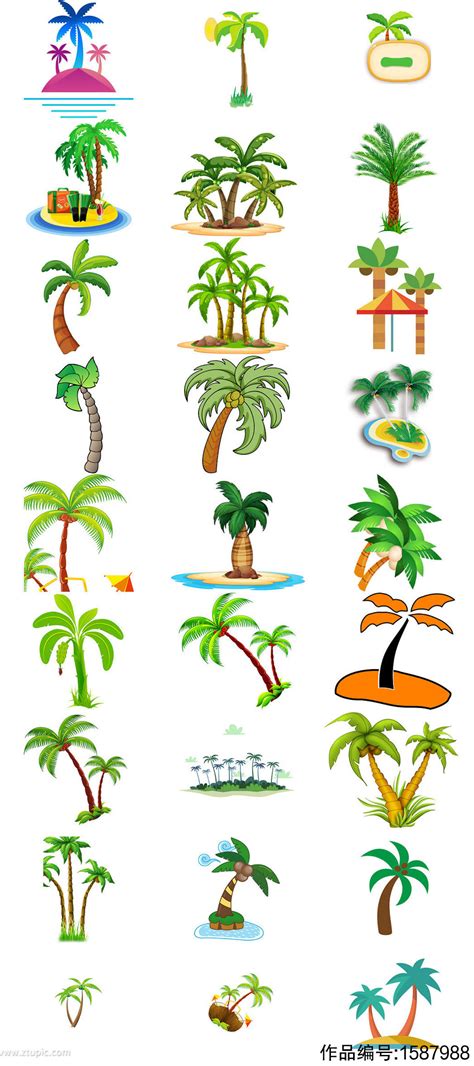椰子树图片矢量图 椰子树图片风景图片 大山谷图库