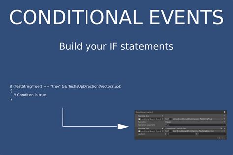 Conditional Events Community Showcases Unity Discussions
