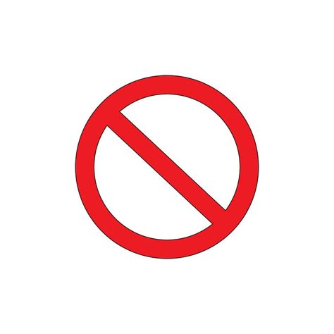 Prohibition Sign Symbol Icon In Simple Style Eps 10 13376212 Vector