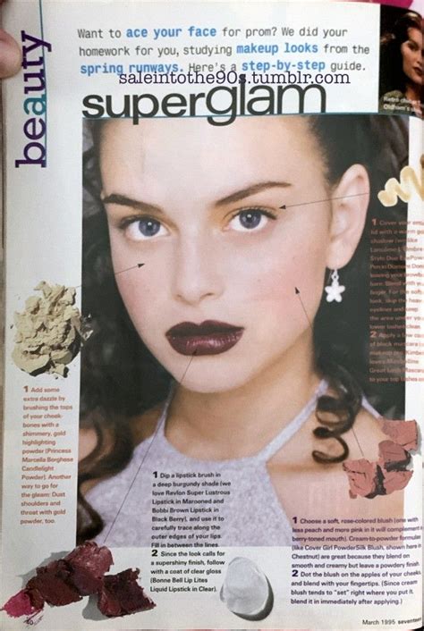 1997 Makeup Magazine 90s Teen Makeup Makeup From 1994 Retro Glam