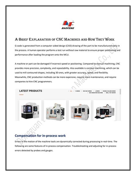 A Brief Explanation Of CNC Machines And How They Work By Dongguan Baoke Precision Machinery Co