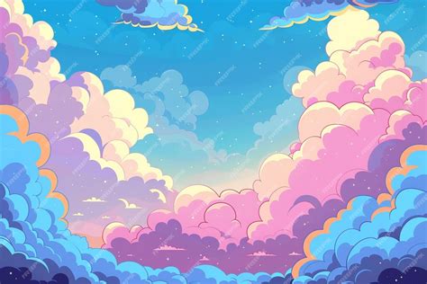Premium Vector Vector Illustration Of Cartoon Sky