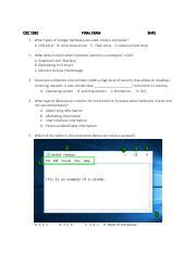 Essential Computer Skills Final Exam Study Guide For CISC Course Hero