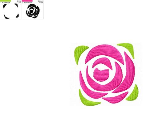 Mini Rose 2 Sizes Products Swak Embroidery