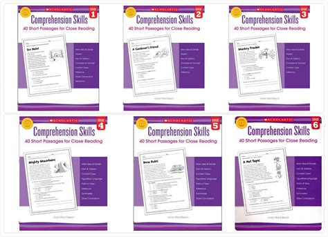 Buy Scholastic Comprehension Skills Short Passages For Close Reading