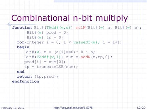 Ppt 6s078 Computer Architecture A Constructive Approach Combinational Alu Arvind