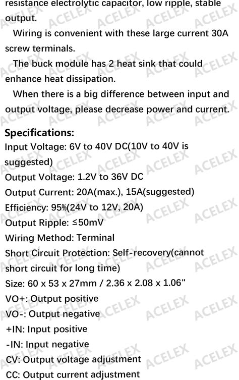 300w 20a Dc Dc понижающий преобразователь понижающий модуль с