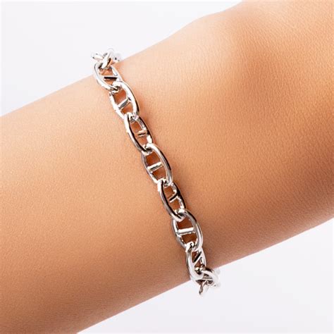 Brenda Link Bracelet Silver Love Stylize