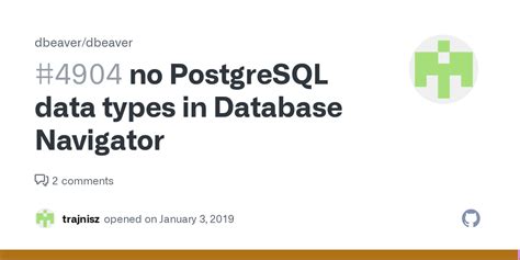 No Postgresql Data Types In Database Navigator · Issue 4904 · Dbeaver