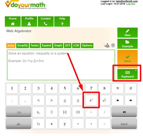 How Do I Enter A Superscript Power Help
