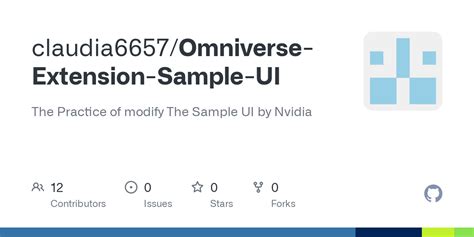 Github Claudia6657omniverse Extension Sample Ui The Practice Of